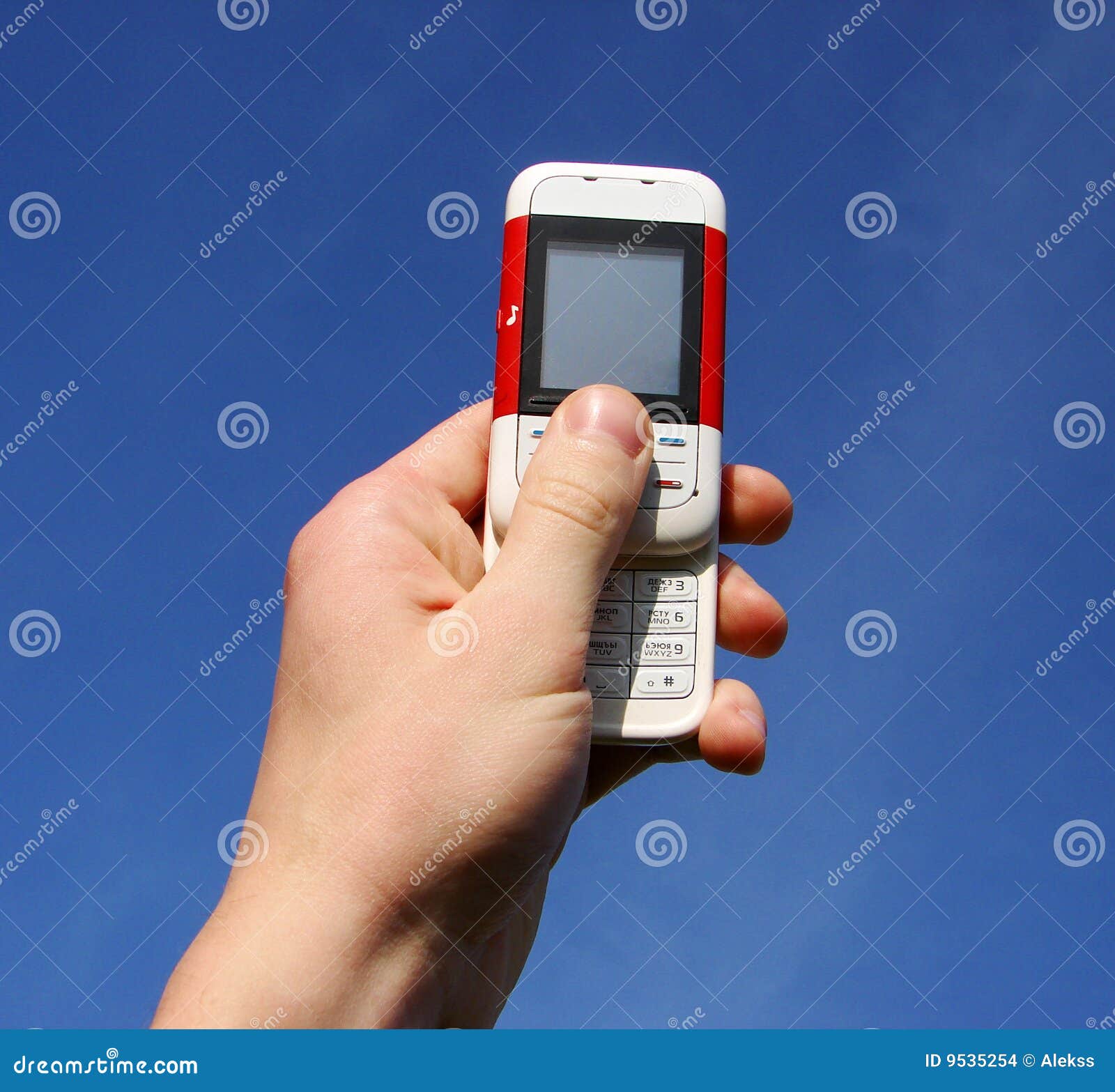 Mobile in hand stock photo. Image of phone, connect, personal - 9535254