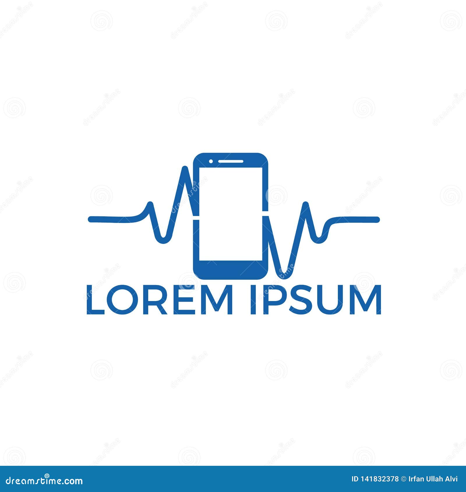 Mobile Pulse Logo Vector Design. Stock Vector - Illustration of logo ...