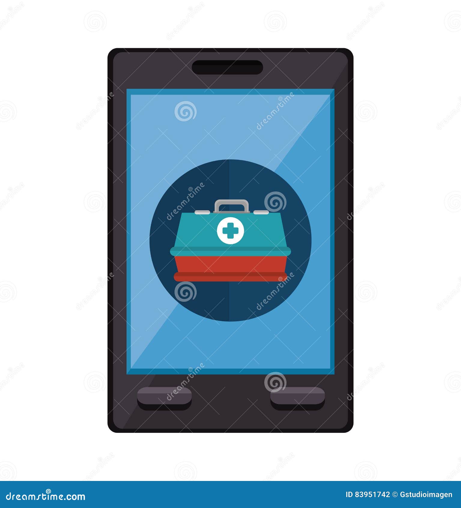 Mobile Health Technology Icon Stock Illustration - Illustration of ...