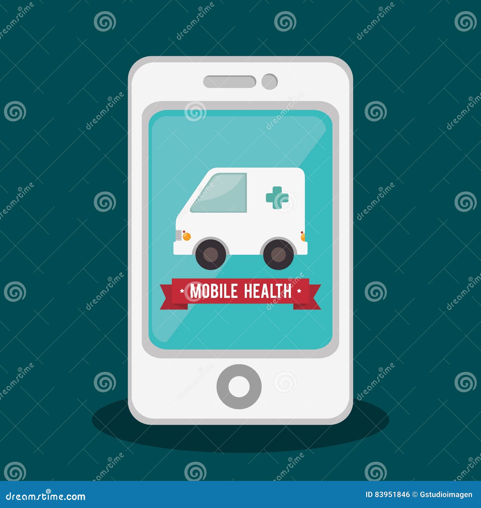 Mobile Health Technology Icon Stock Illustration - Illustration of ...