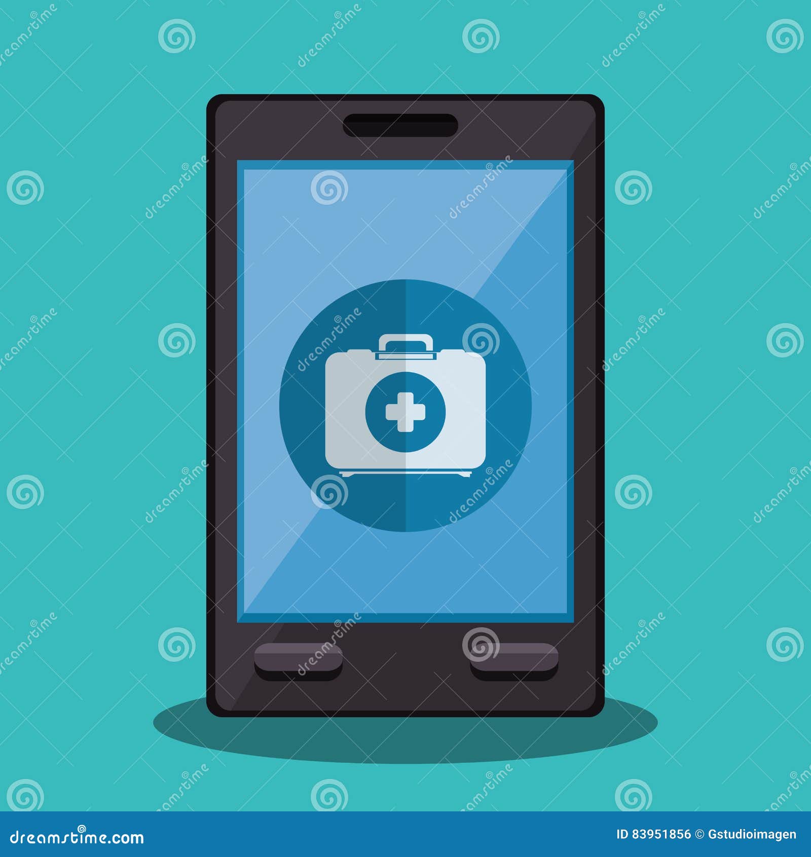 Mobile Health Technology Icon Stock Illustration - Illustration of ...