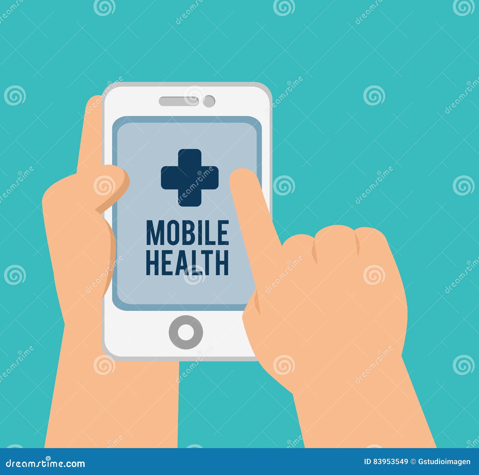 Mobile Health Technology Icon Stock Illustration - Illustration of ...