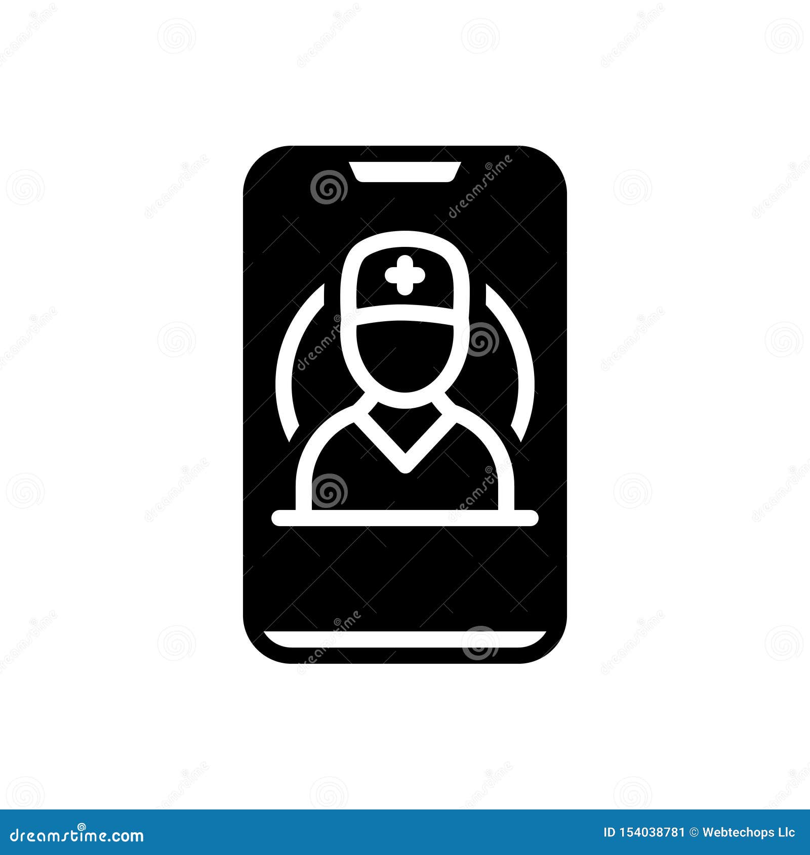 Black Solid Icon for Mobile Healthcare, Mobile and App Stock Vector ...