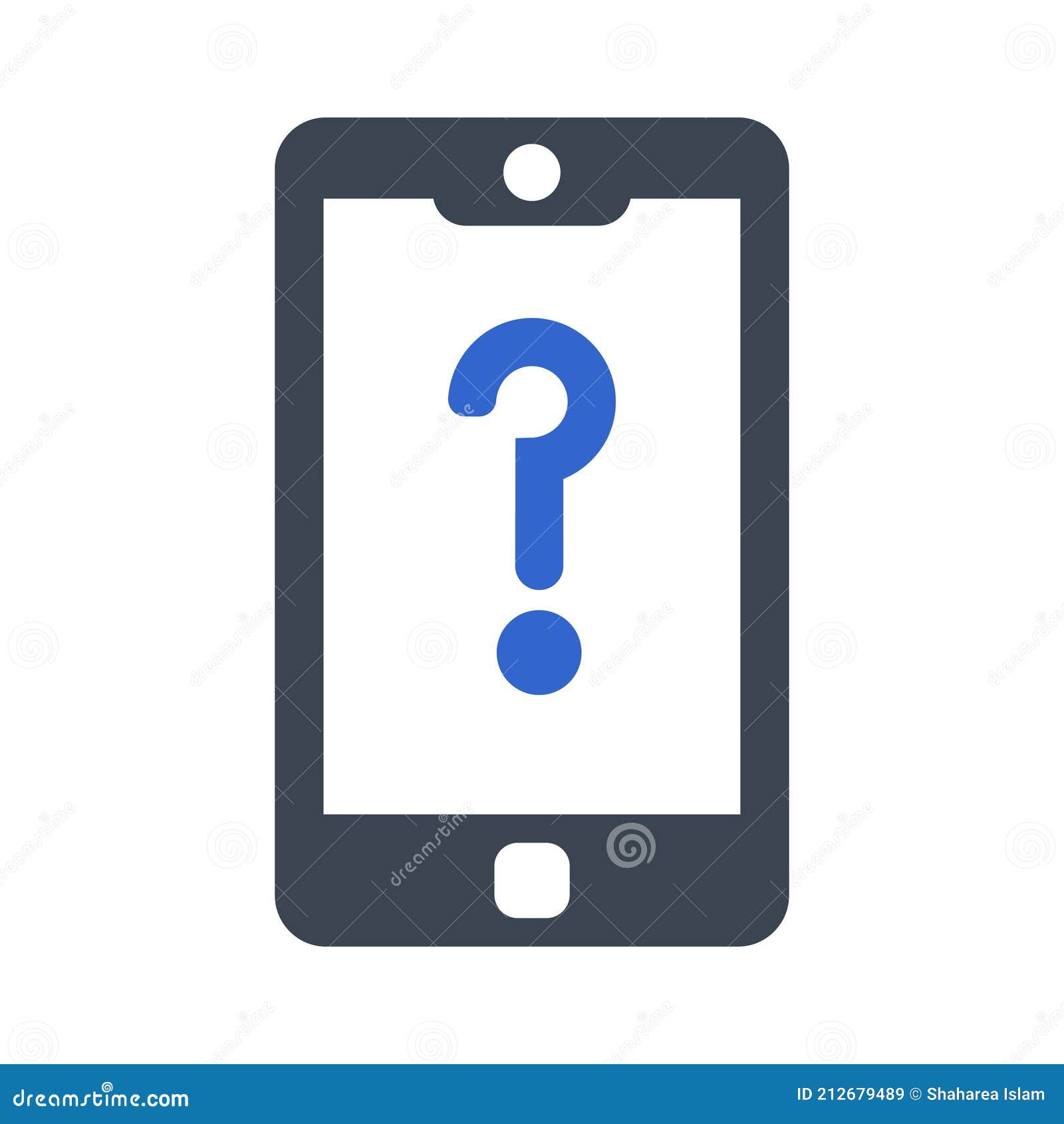 Mobile help icon stock vector. Illustration of beautiful - 212679489