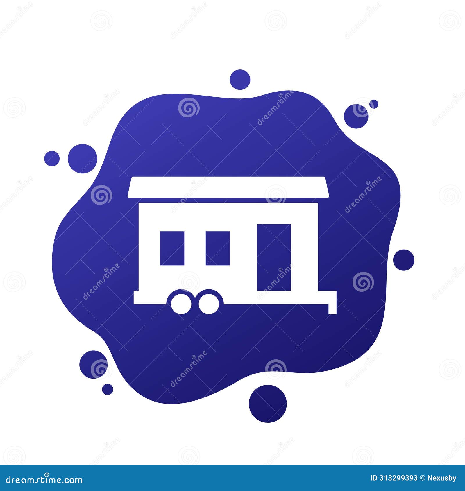 Mobile Home Icon, House Trailer Vector Stock Vector - Illustration of ...