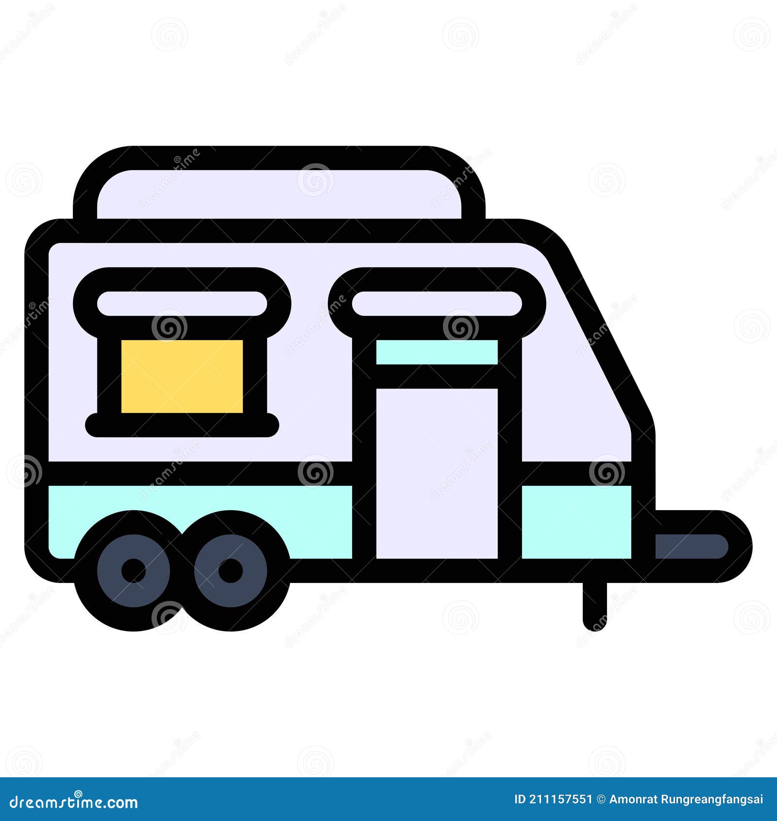 Mobile Home Icon, Transportation Related Vector Stock Vector ...