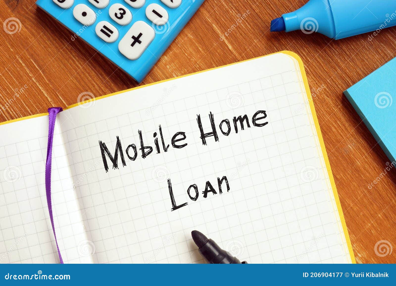 Mobile Home Loan Phrase on the Sheet Stock Image - Image of home ...