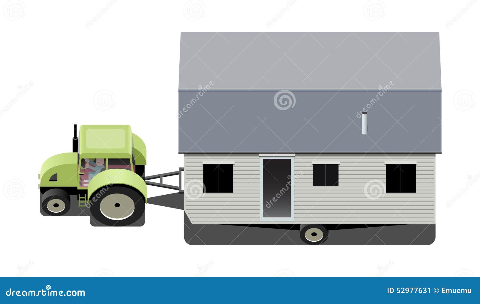 Mobile home stock vector. Illustration of graphics, park - 52977631