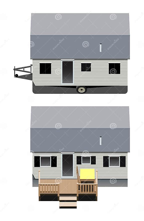 Mobile home stock vector. Illustration of temporary, trailer - 52977621