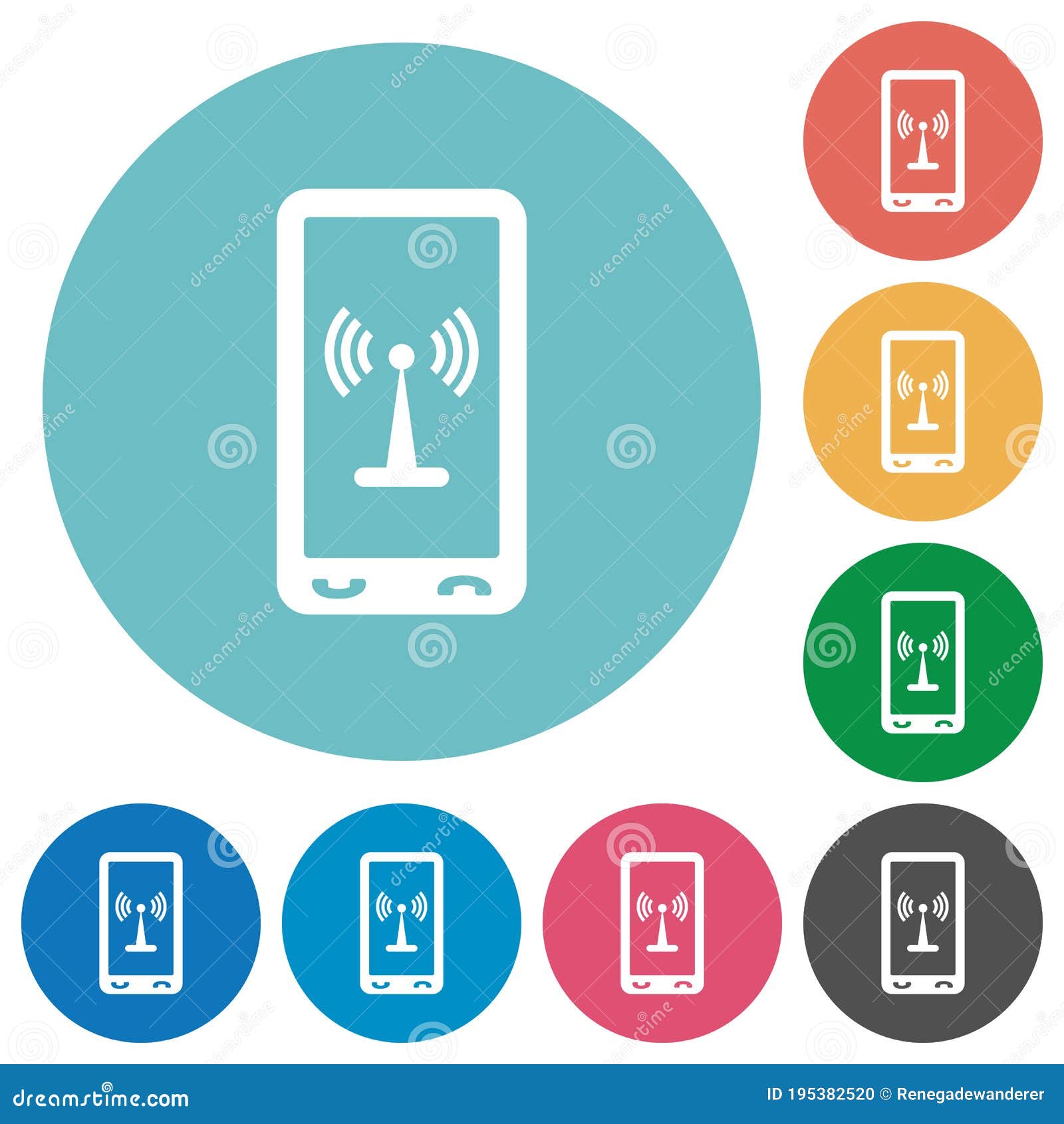 Mobile Hotspot Beveled Buttons Cartoon Vector | CartoonDealer.com ...