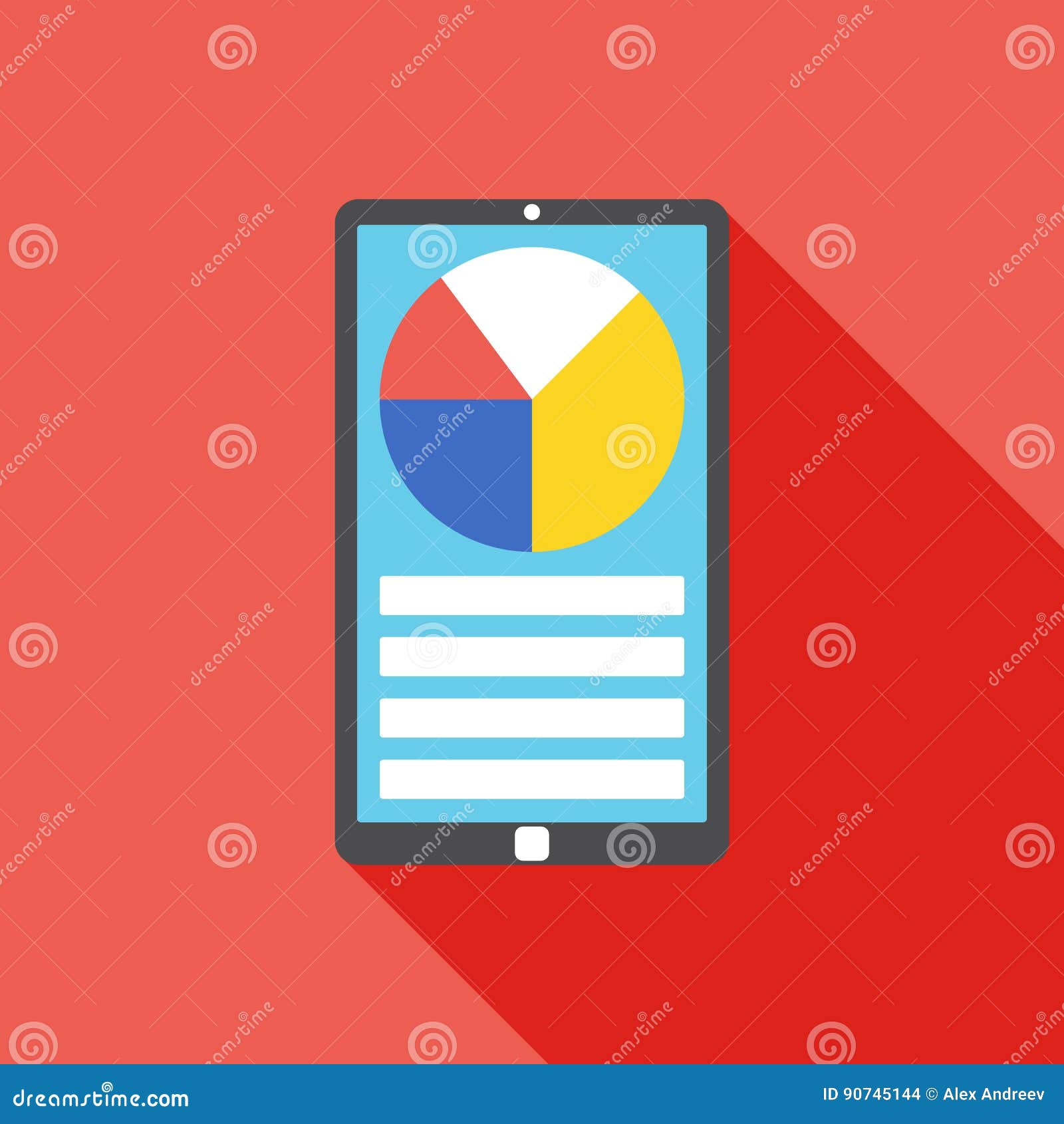 Mobile Icon. Business Concept. Flat Vector Illustration. Stock Vector ...