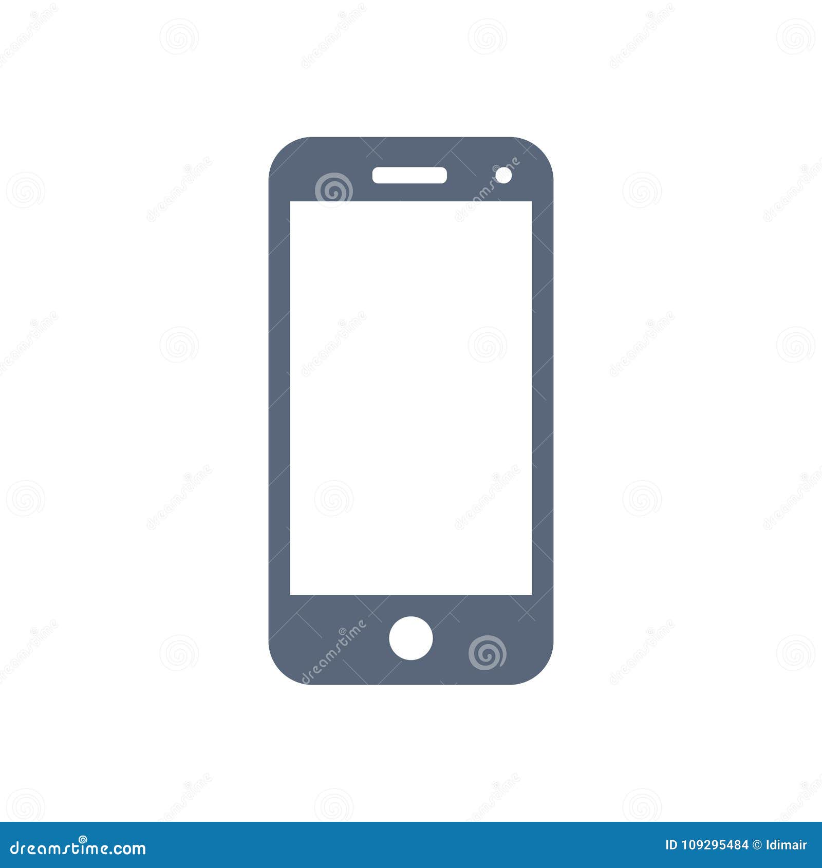Mobile Icon Isolated on White Background. Vector Stock Vector ...
