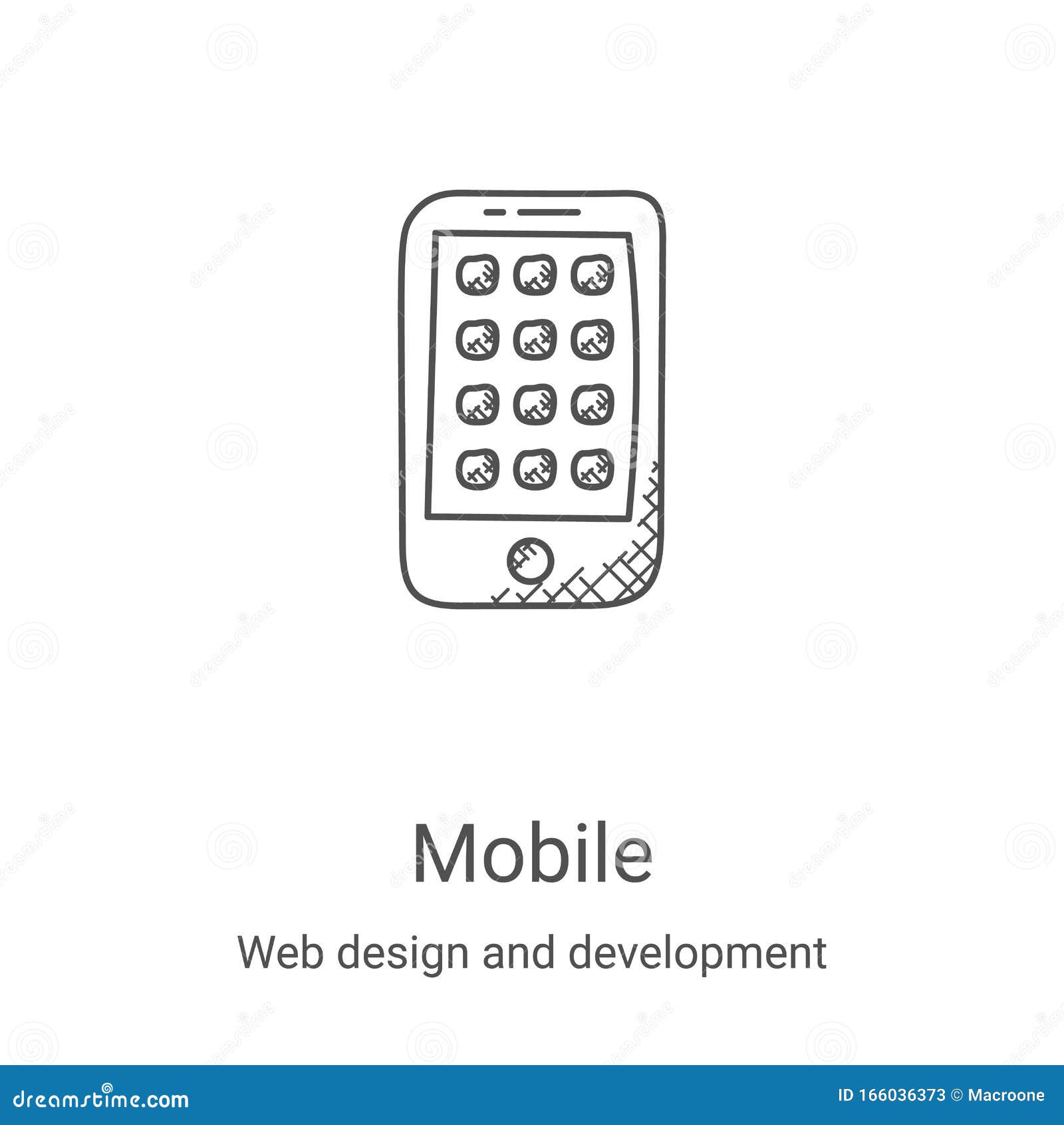 Mobile Icon Vector from Web Design and Development Collection. Thin ...