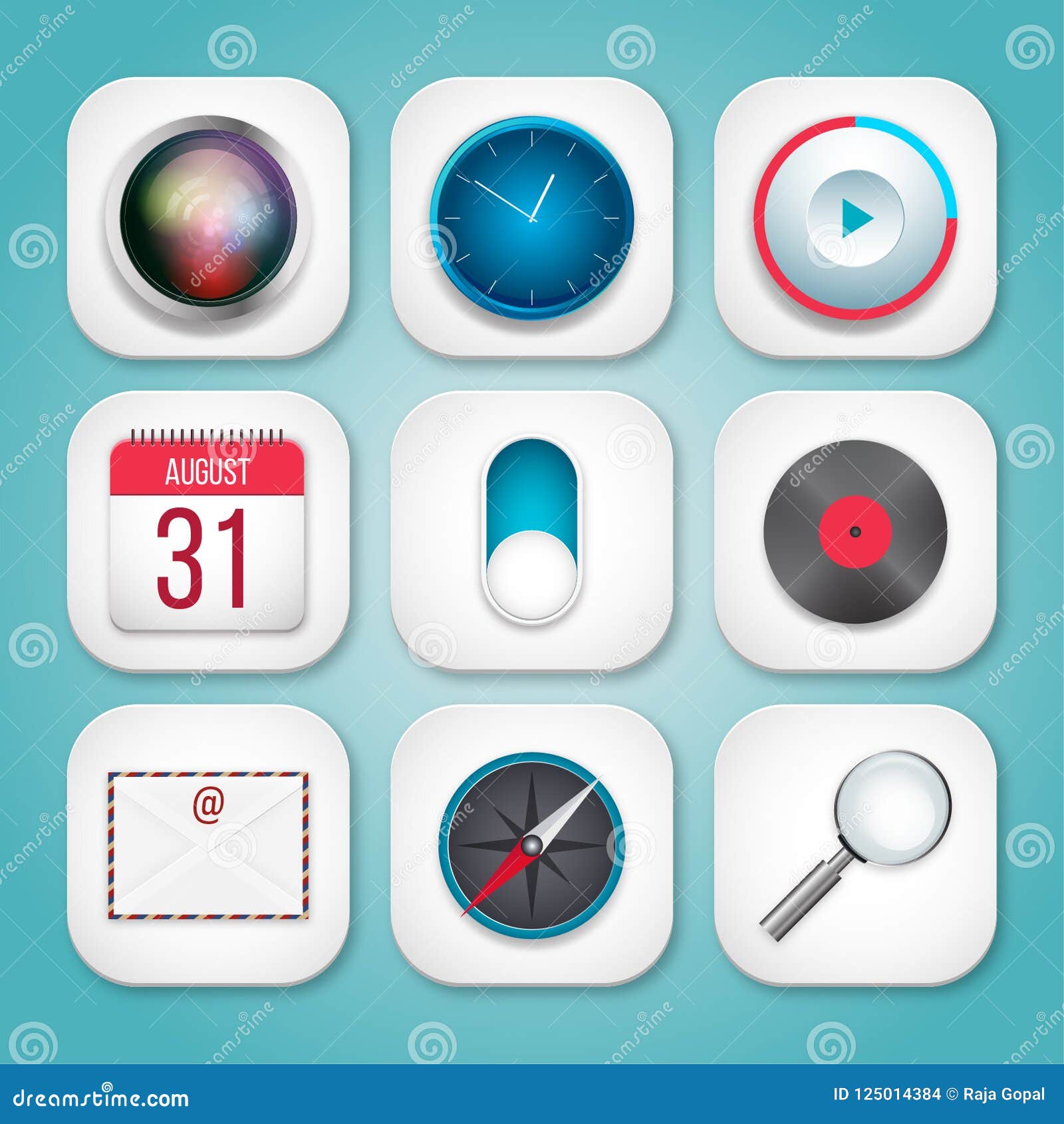 Mobile Icons for IOS Detailed Stock Vector - Illustration of mobile ...