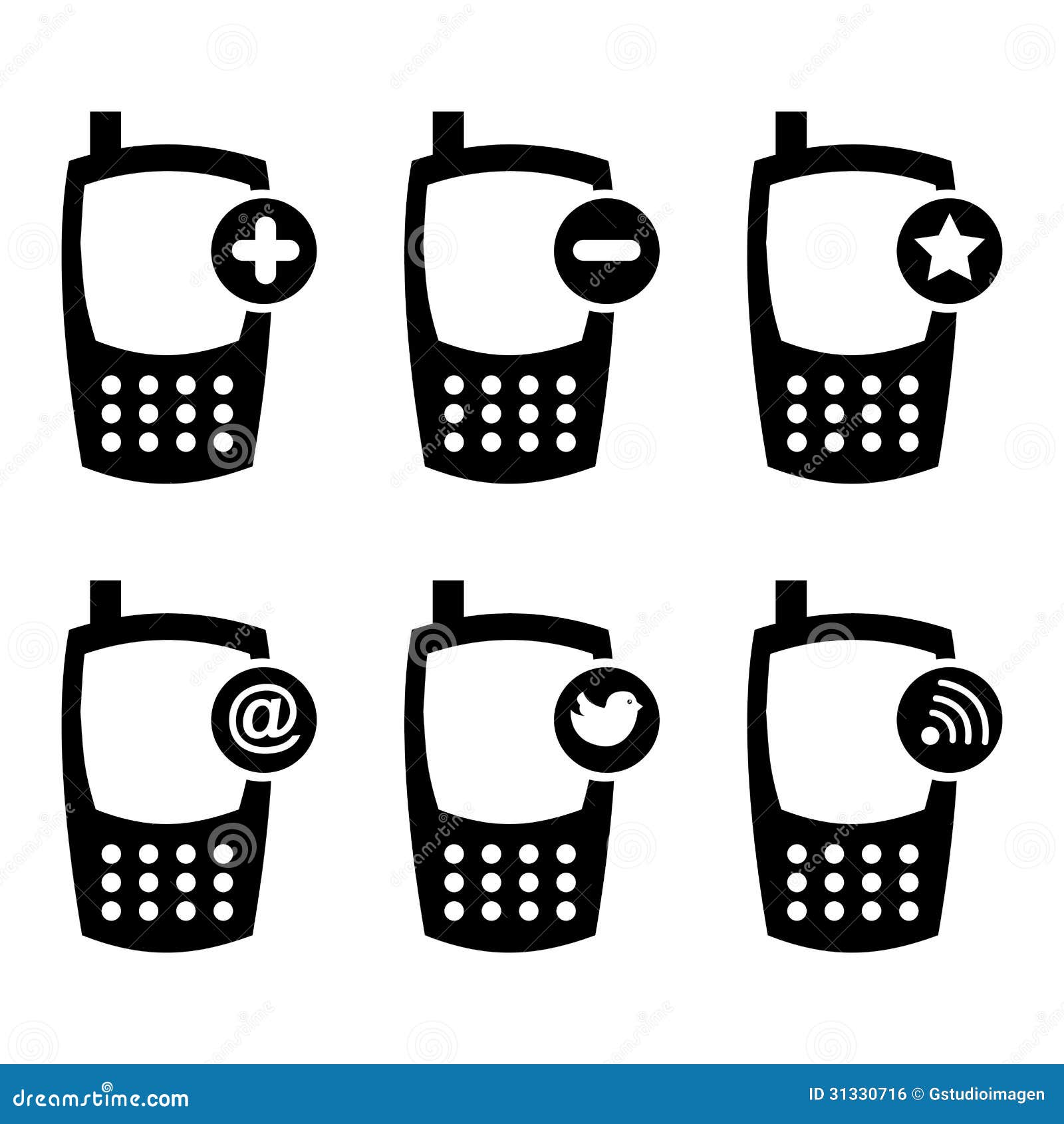 Mobile icons stock vector. Illustration of internet, equipment - 31330716