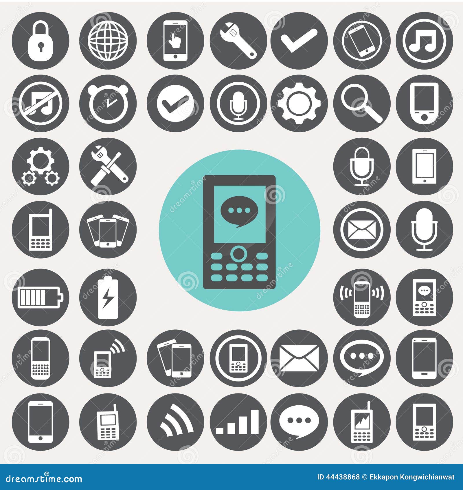 Mobile icons set. stock illustration. Illustration of reload - 44438868