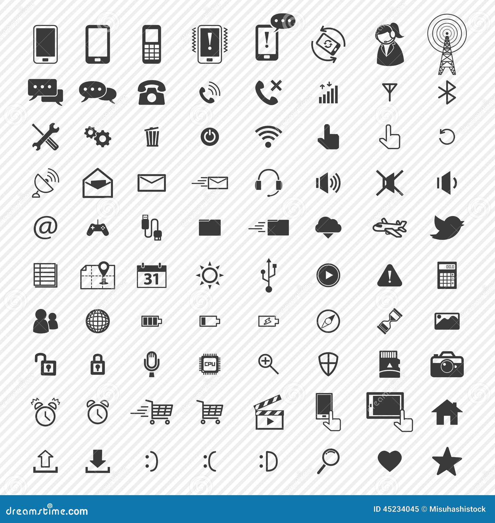 Web & Mobile Icons-2 // Basics Cartoon Vector | CartoonDealer.com #48551033