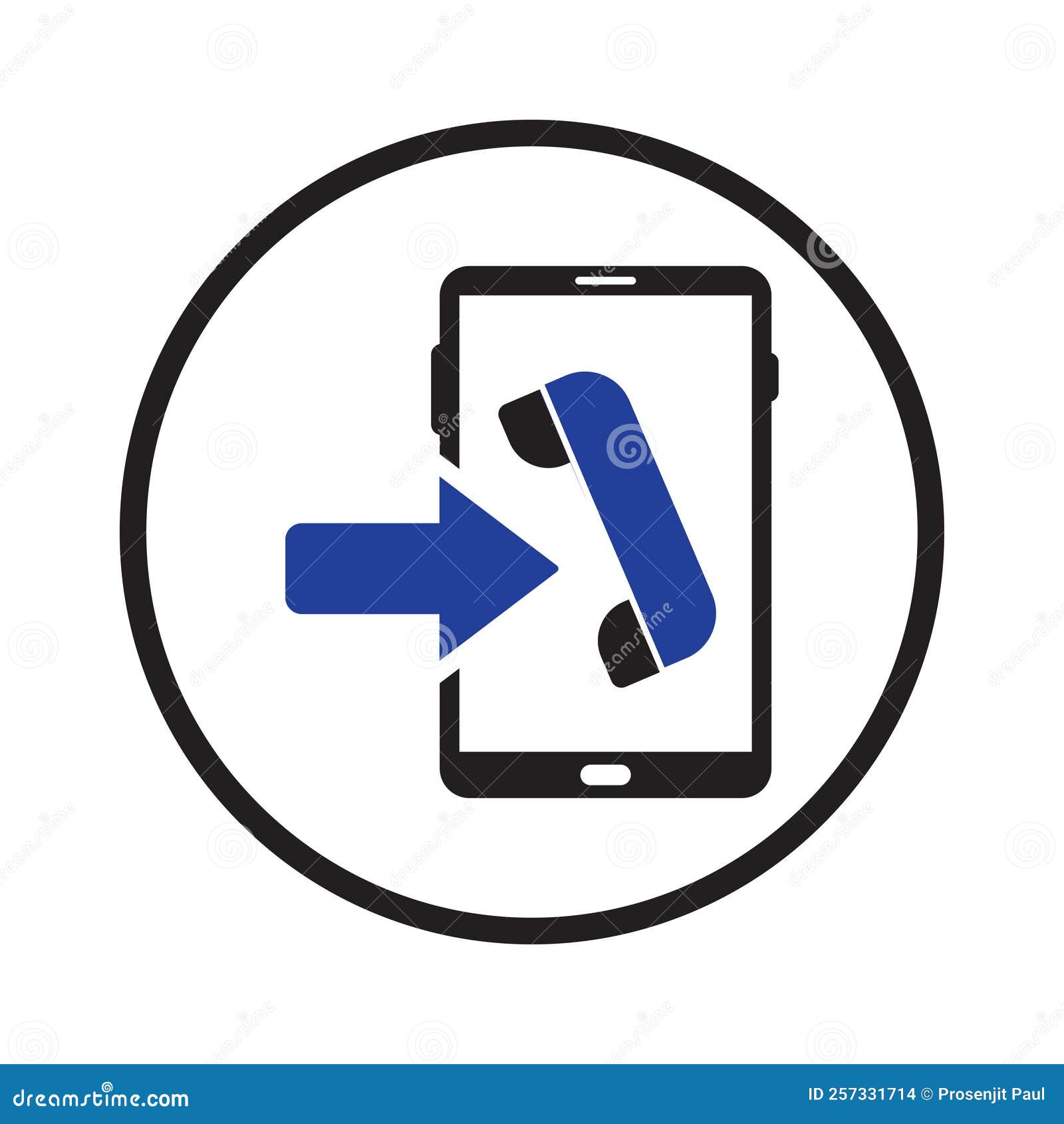 Mobile incoming call icon stock vector. Illustration of smart - 257331714