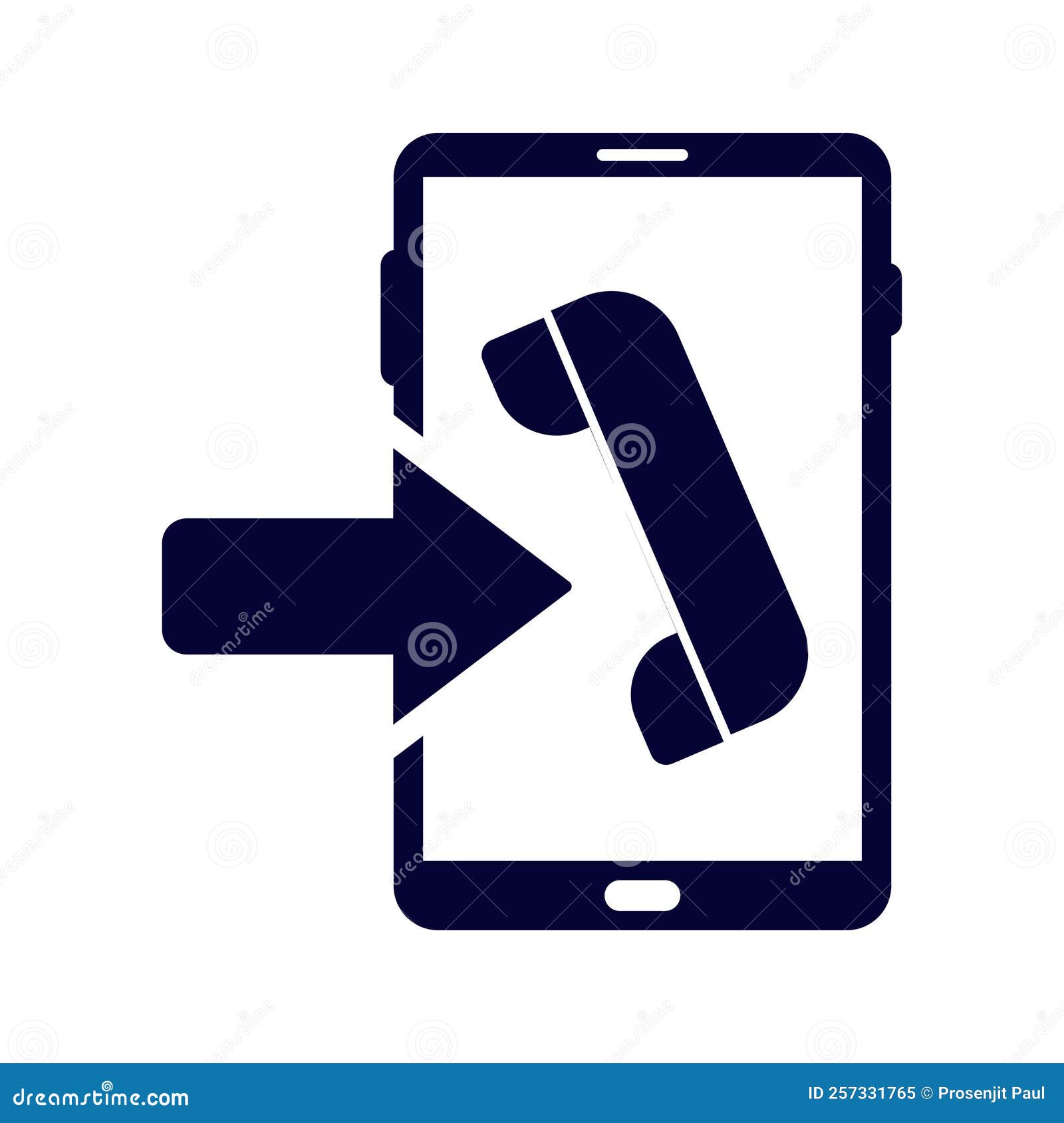 Mobile incoming call icon stock vector. Illustration of screen - 257331765