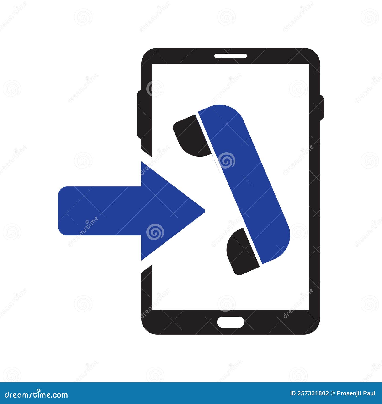 Mobile incoming call icon stock vector. Illustration of mobile - 257331802