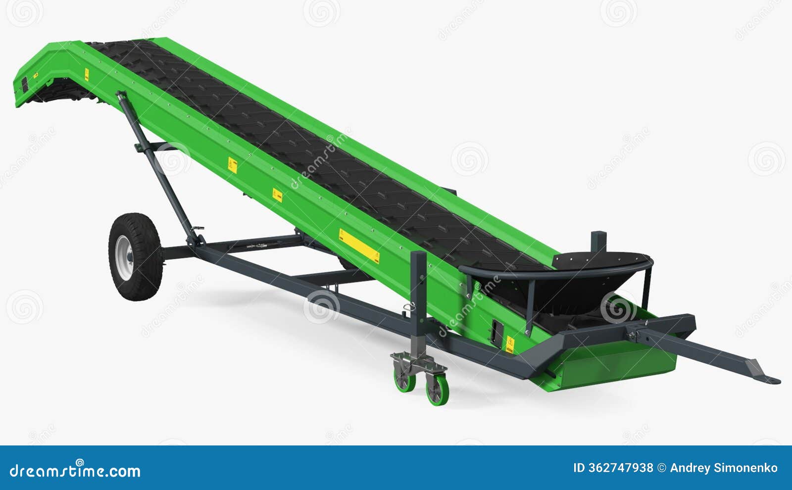 Mobile Industrial Conveyor Belt System on Wheels Stock Photo - Image of ...