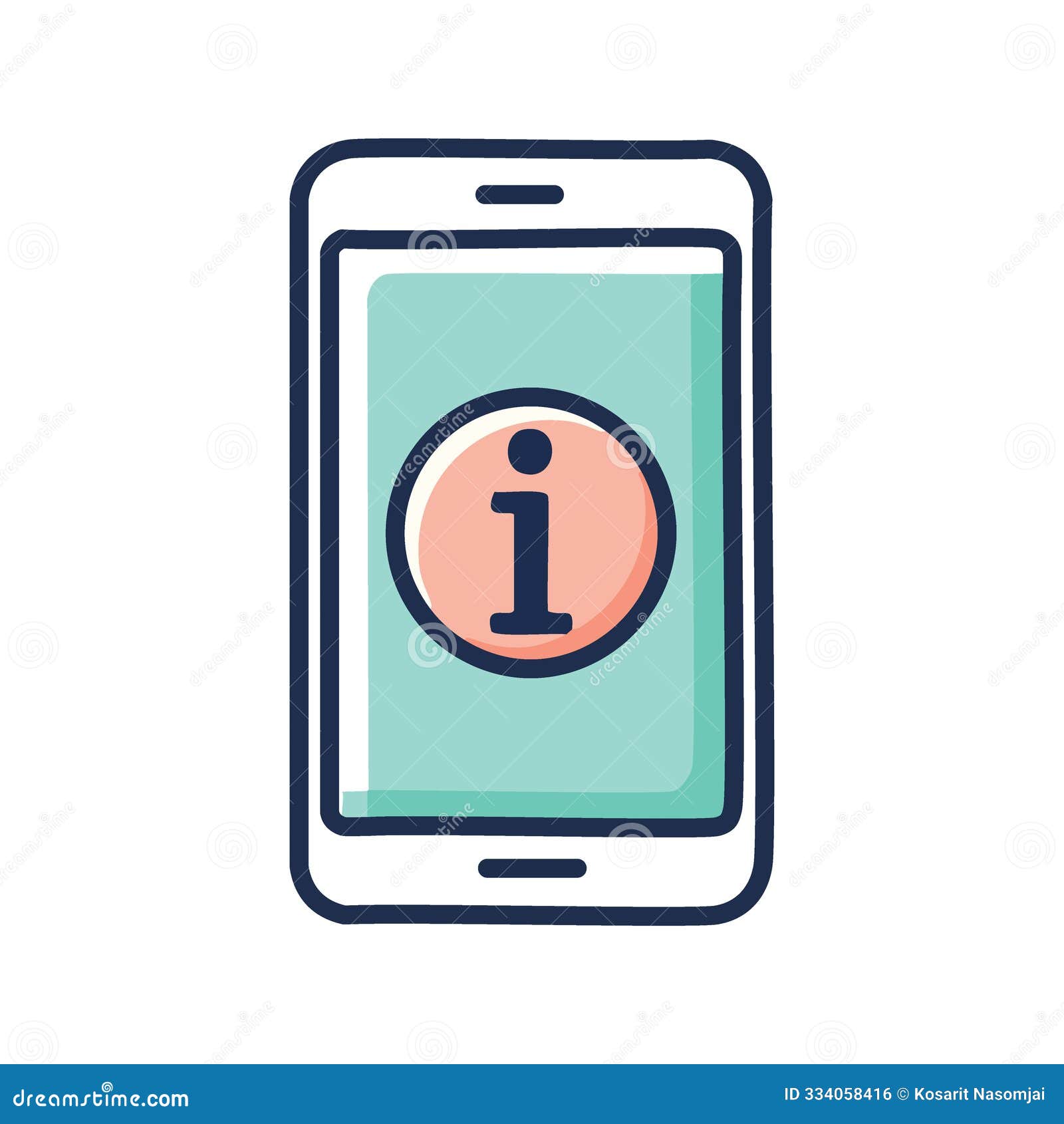Mobile Info Icon. Smartphone Screen with Information Symbol ...