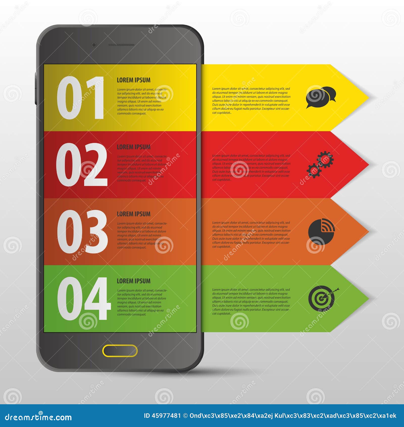 Mobile Infographic Design Template. Modern Banner. Web Stock Vector ...