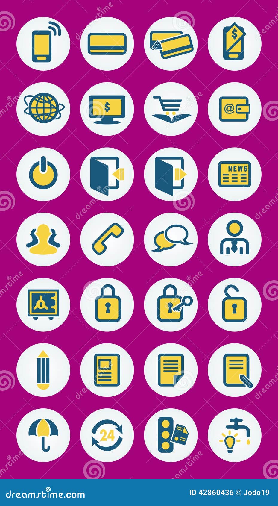 Mobile Infographics Vector Icons Stock Vector - Illustration of safe ...