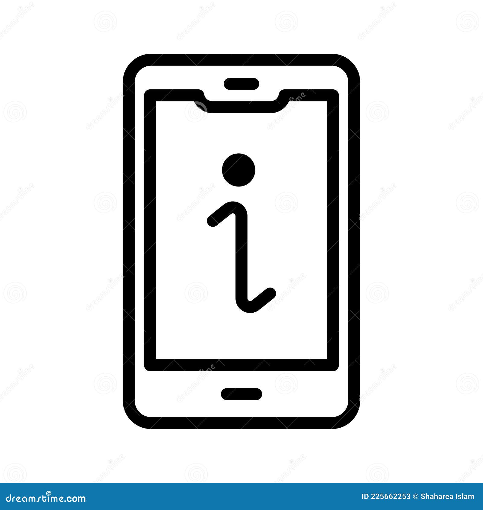 Mobile Information icon stock vector. Illustration of mobile - 225662253