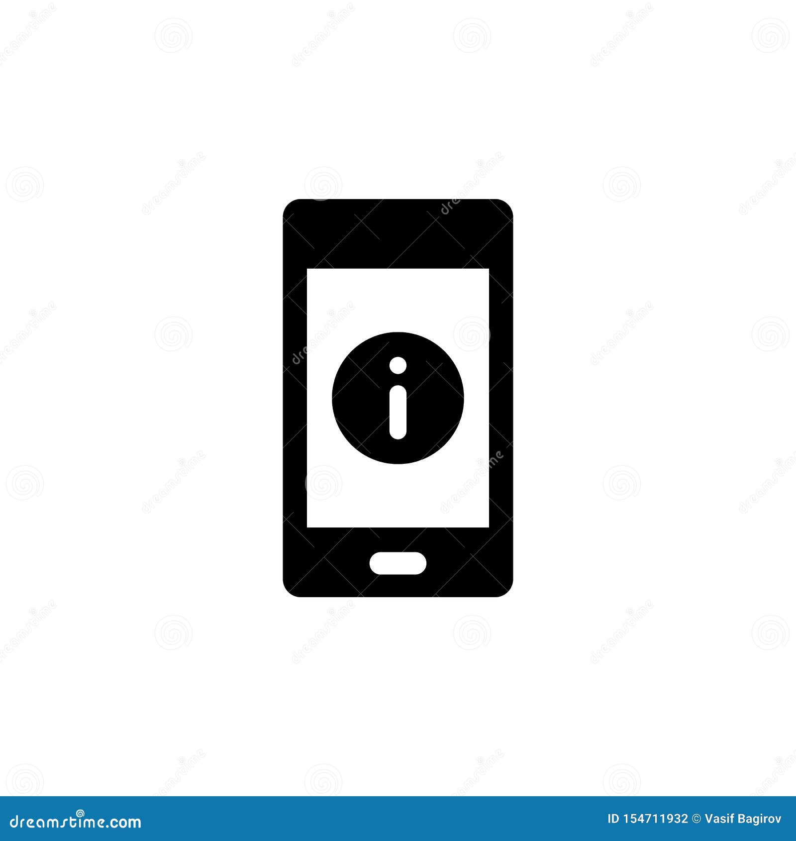 Mobile, Information Vector Icon. Simple Element Illustration from UI ...