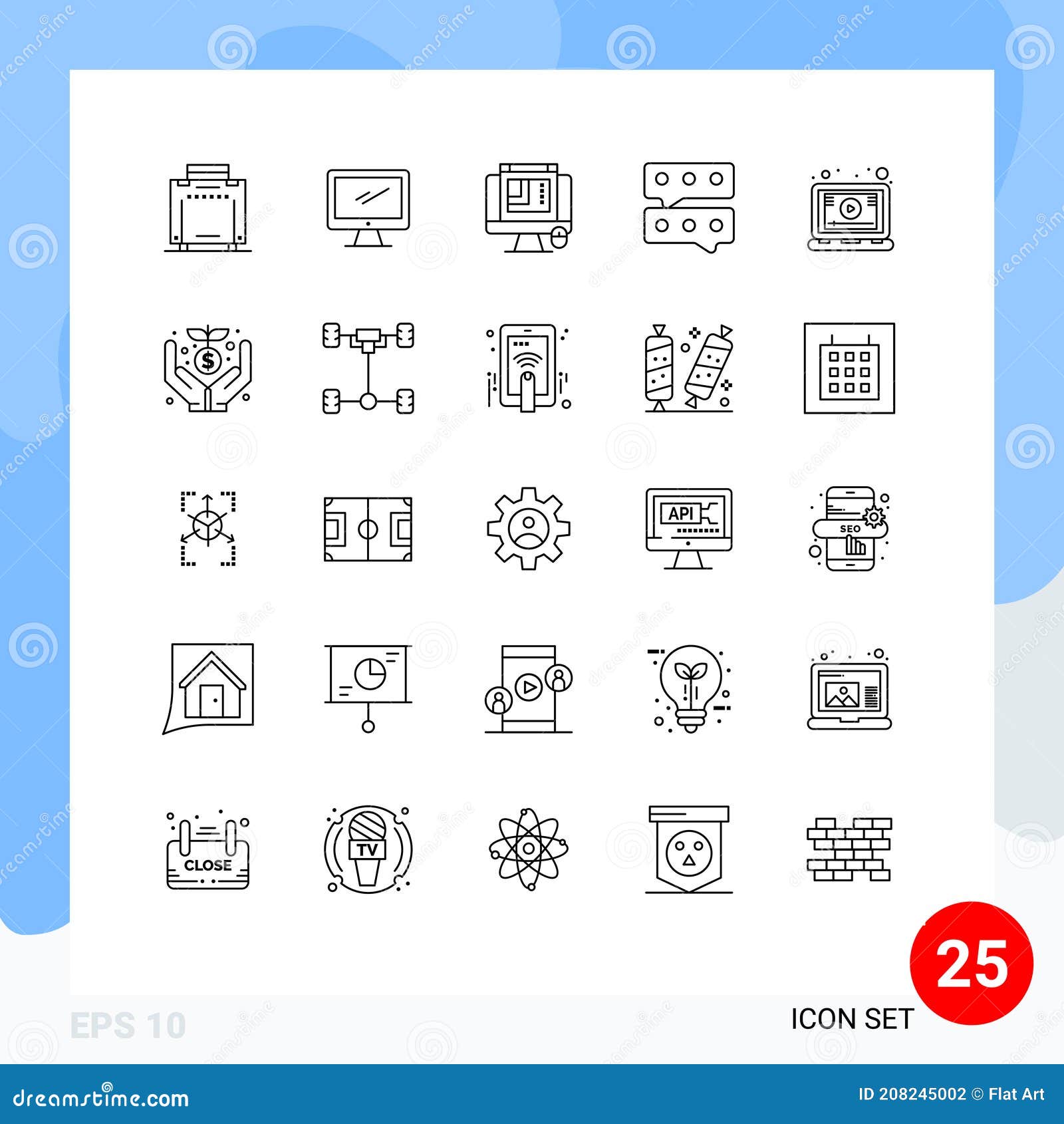 Modern Set Of 25 Lines And Symbols Such As Tutorial Lesson Css Design