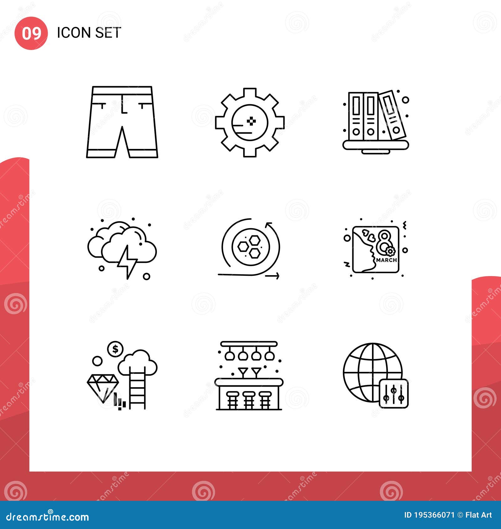 9 Creative Icons Modern Signs and Symbols of Api, Weather, Back To ...