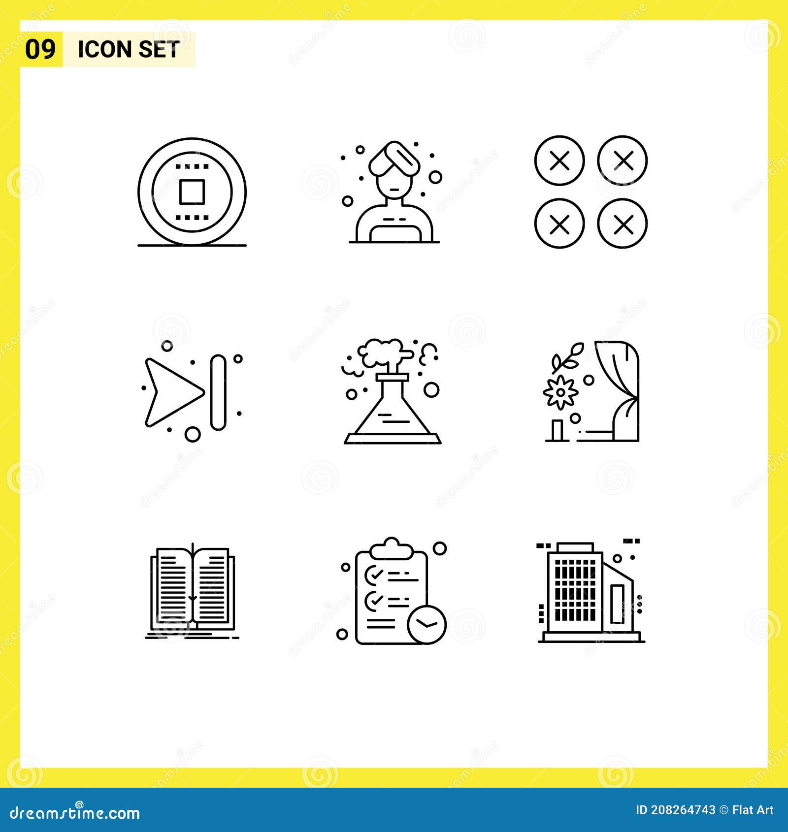 9 Universal Outline Signs Symbols of Production, Factory, Creative ...