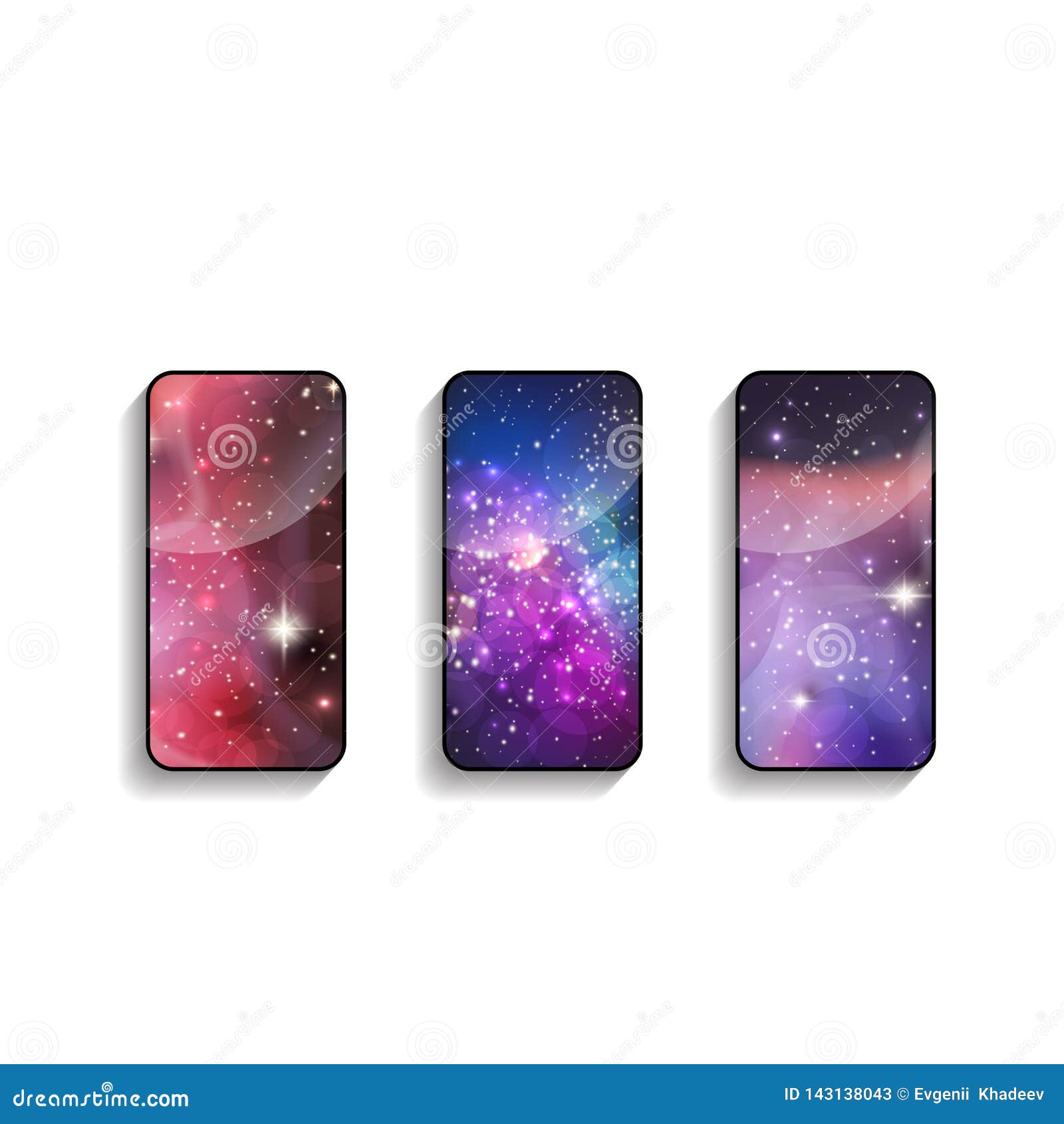 Mobile Interface Wallpaper Design. Set of Abstract Vector Backgrounds ...