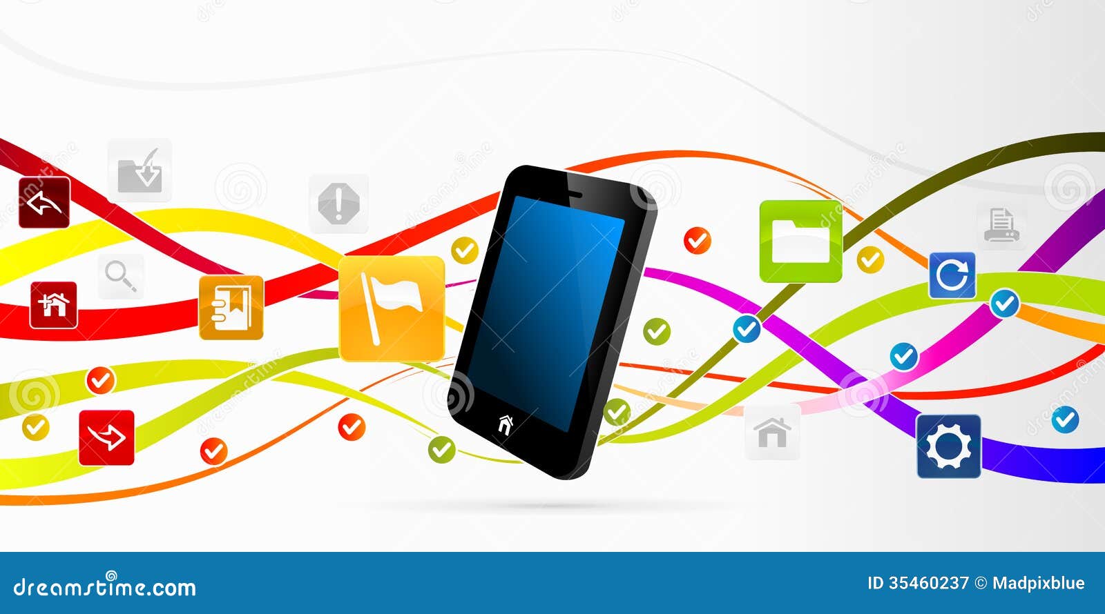 Mobile internet stock vector. Illustration of internet - 35460237