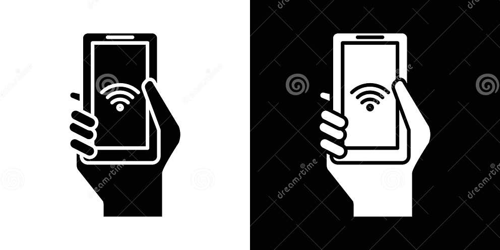 Mobile Internet Icon Linear Logo Isolated Stock Illustration ...