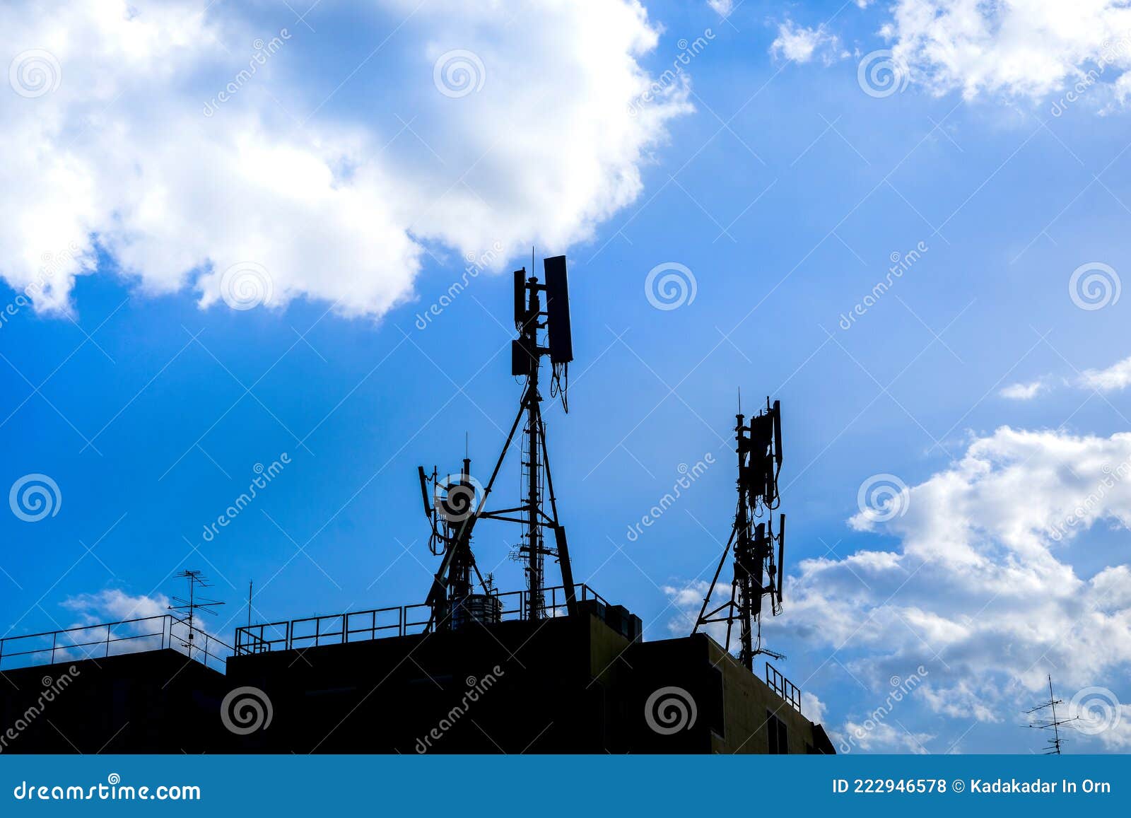 Mobile Internet Pole on Building 001 Stock Photo - Image of internet ...