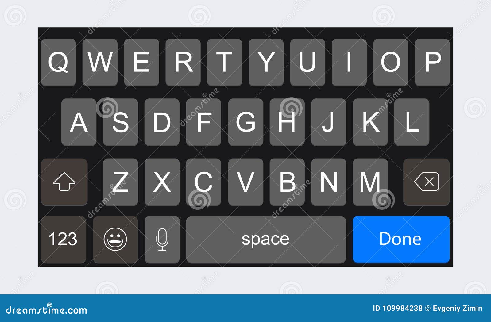 Mobile Keyboard for Smartphone Stock Vector - Illustration of alphabet ...