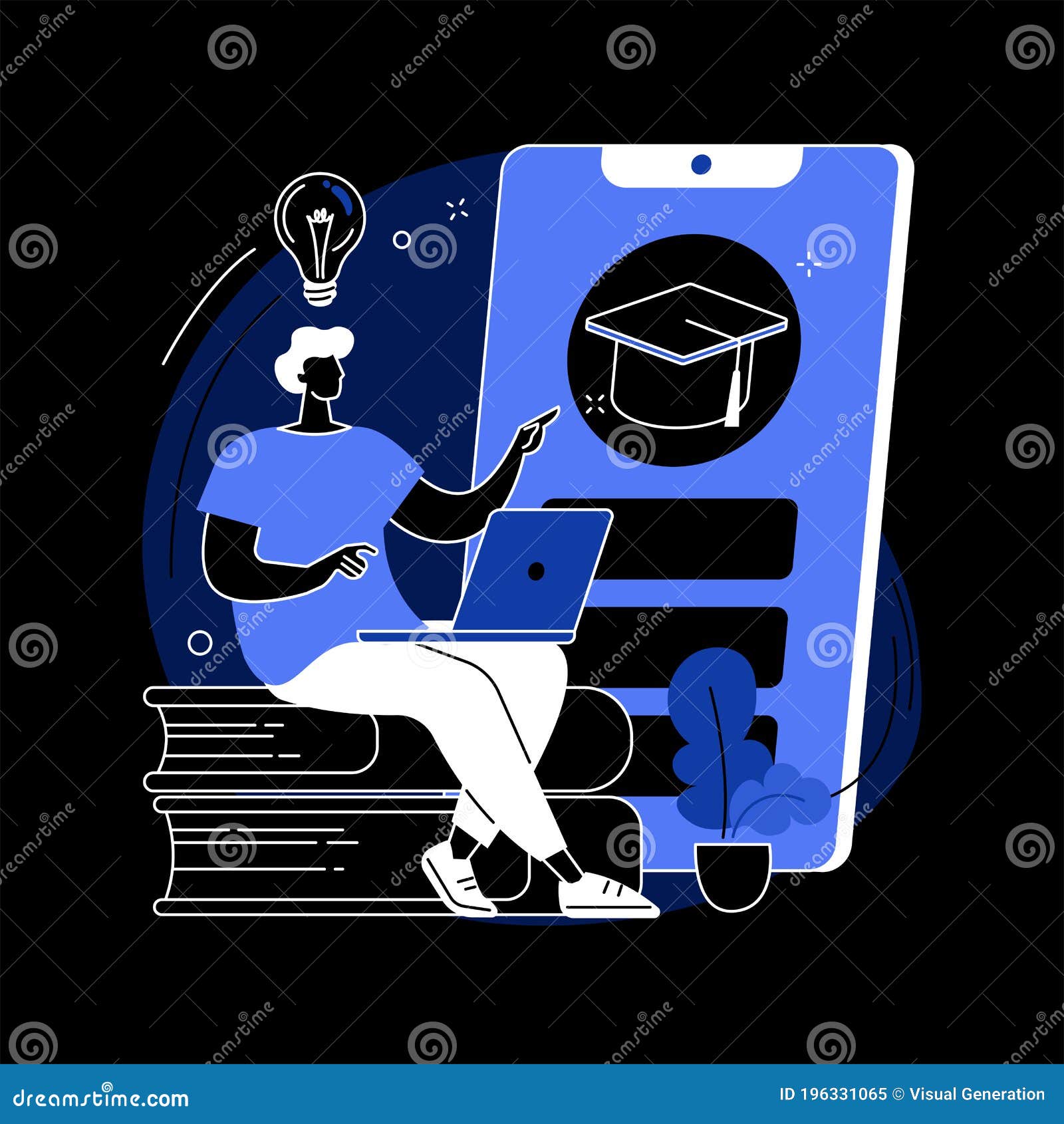 Mobile Learning Abstract Concept Vector Illustration. Stock Vector ...