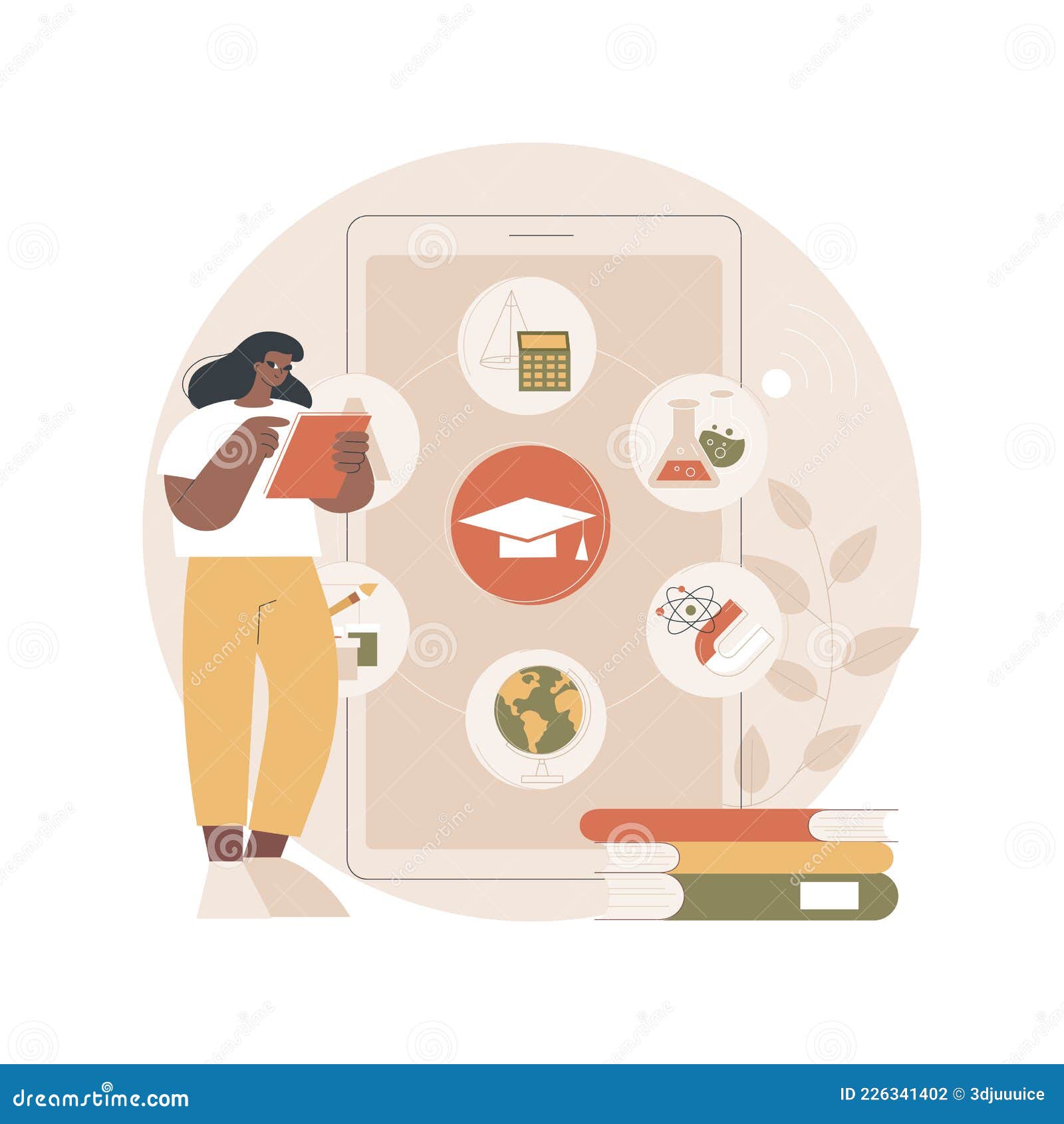 Mobile Learning Abstract Concept Vector Illustration. Stock Vector ...
