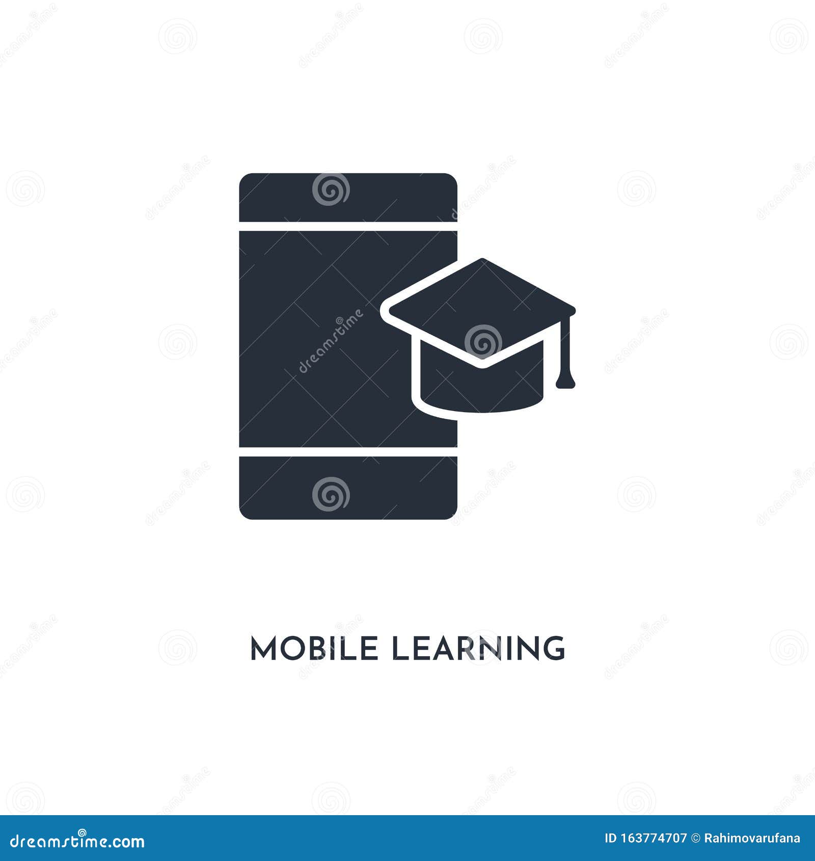 Mobile Learning Icon. Simple Element Illustration. Isolated Trendy ...