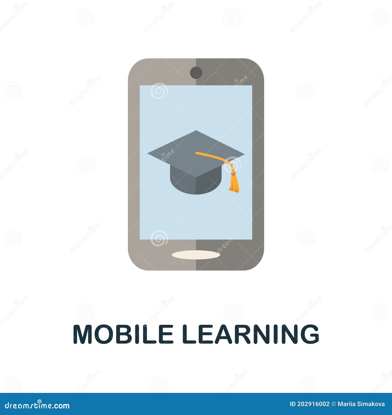 Mobile Learning Icon. Simple Element from Online Education Collection ...