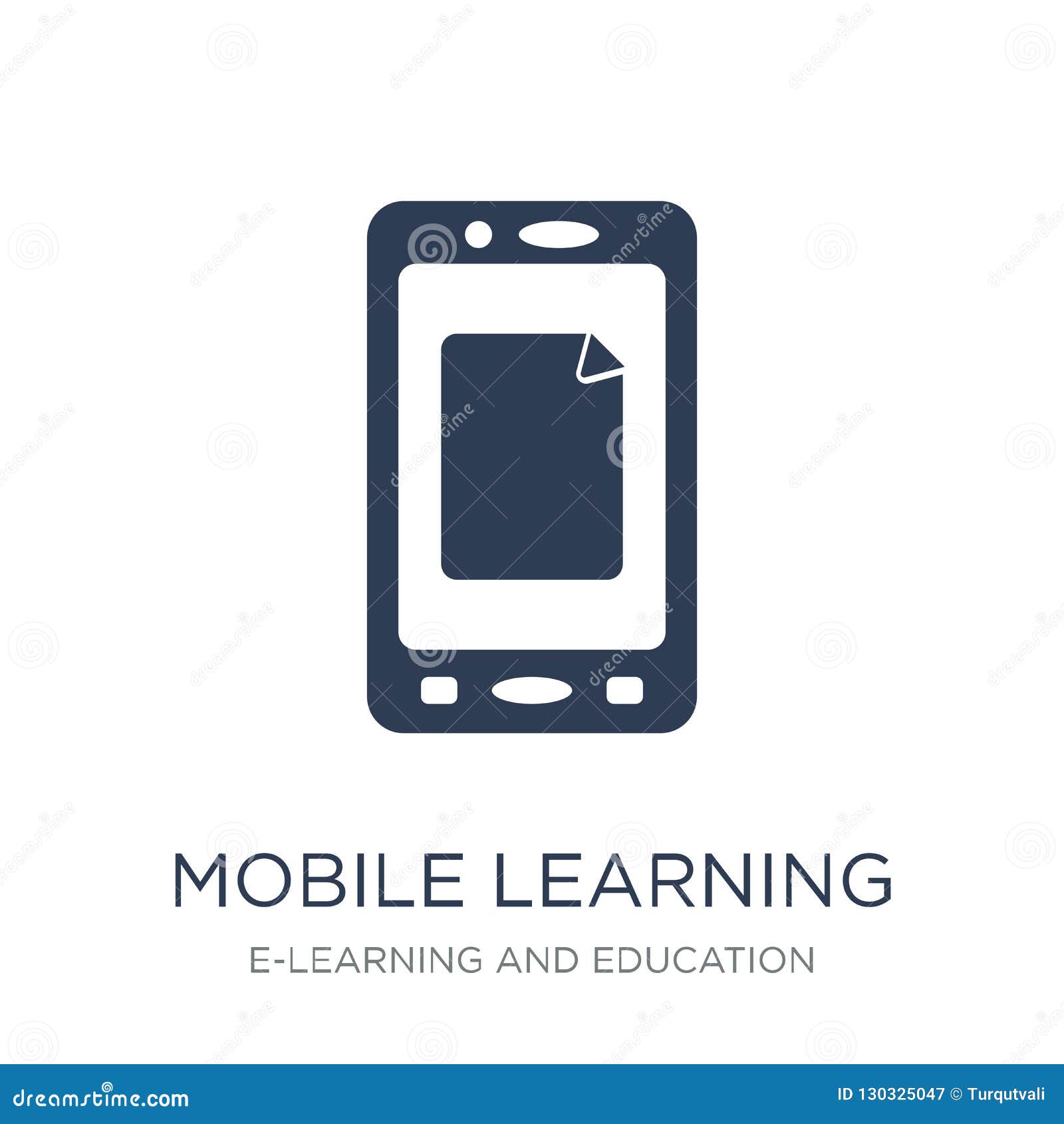 Mobile Learning Icon. Trendy Flat Vector Mobile Learning Icon on Stock ...