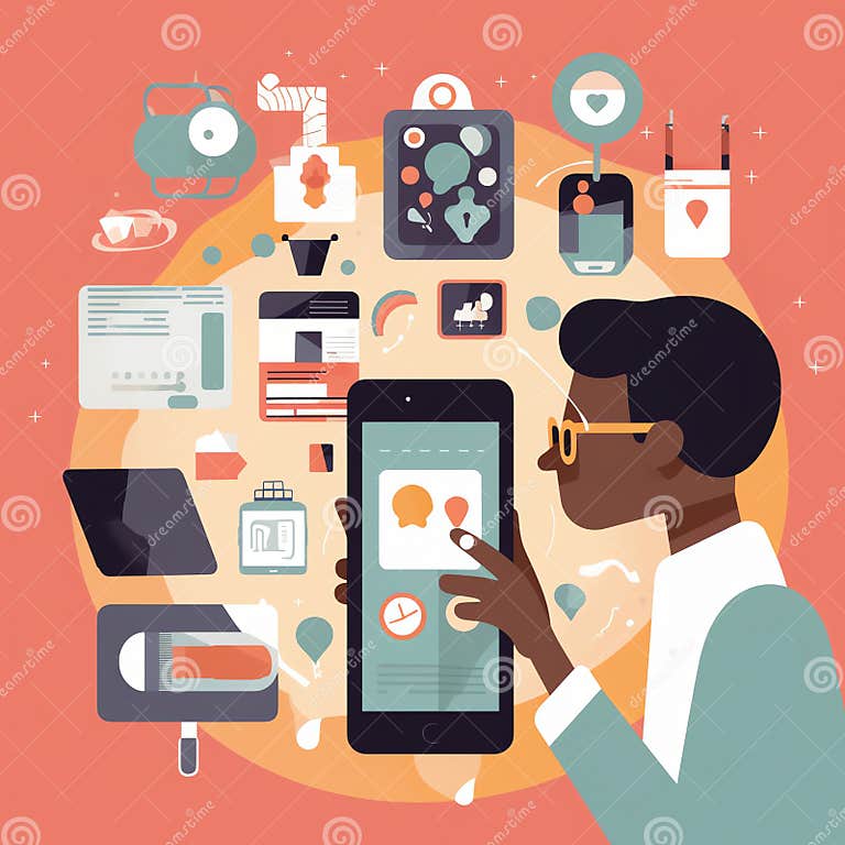 Mobile Learning: Person Holding Smartphone Tablet with Educational Apps ...