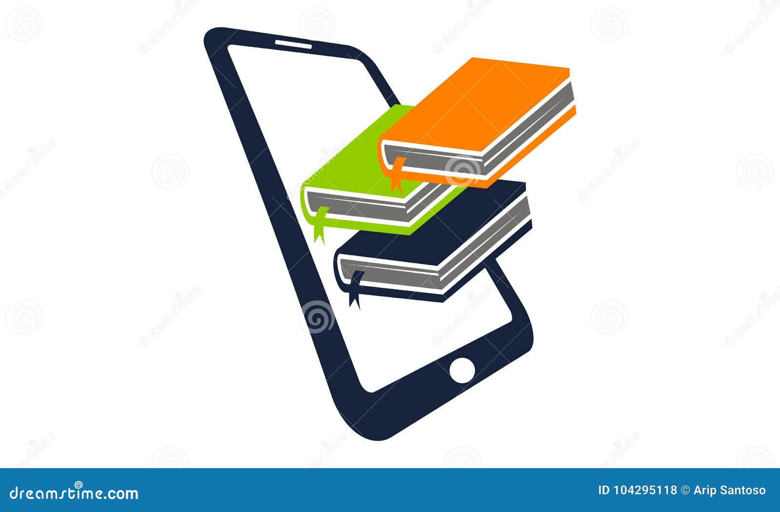 Mobile Learning Template stock vector. Illustration of education ...