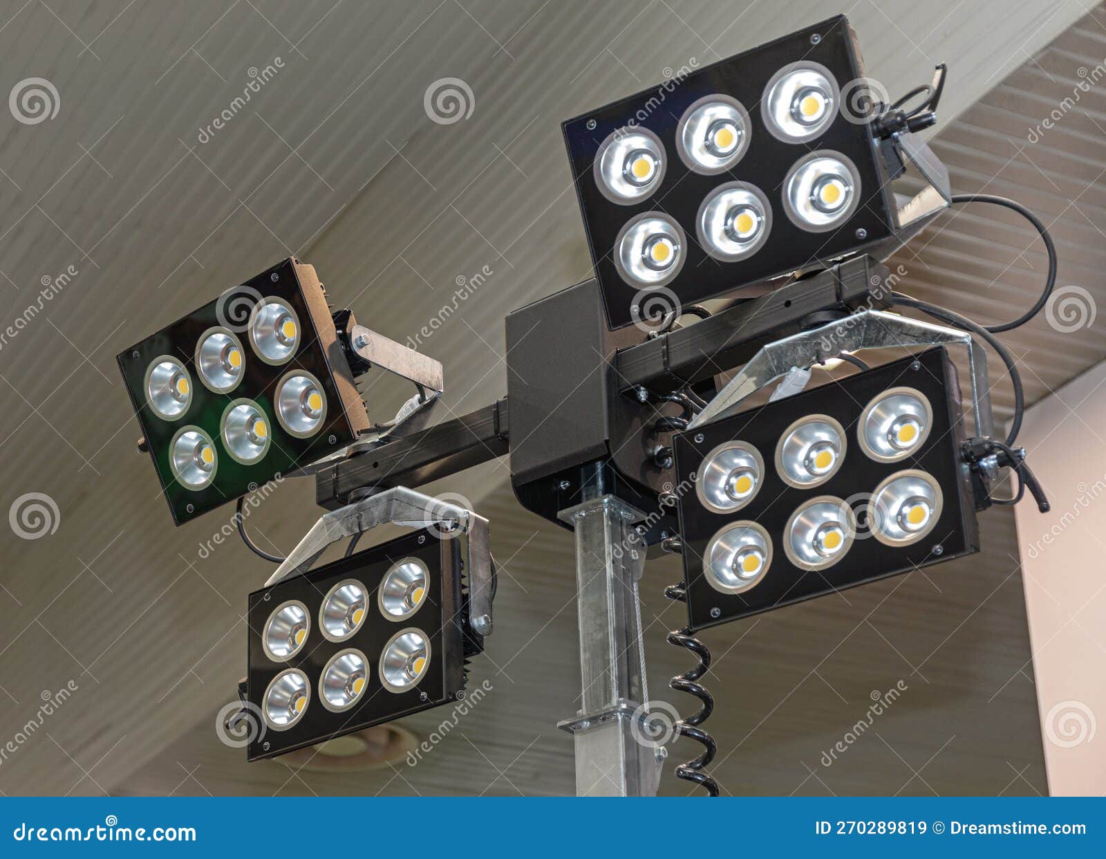 Mobile Led Lighting Tower stock image. Image of pole - 270289819