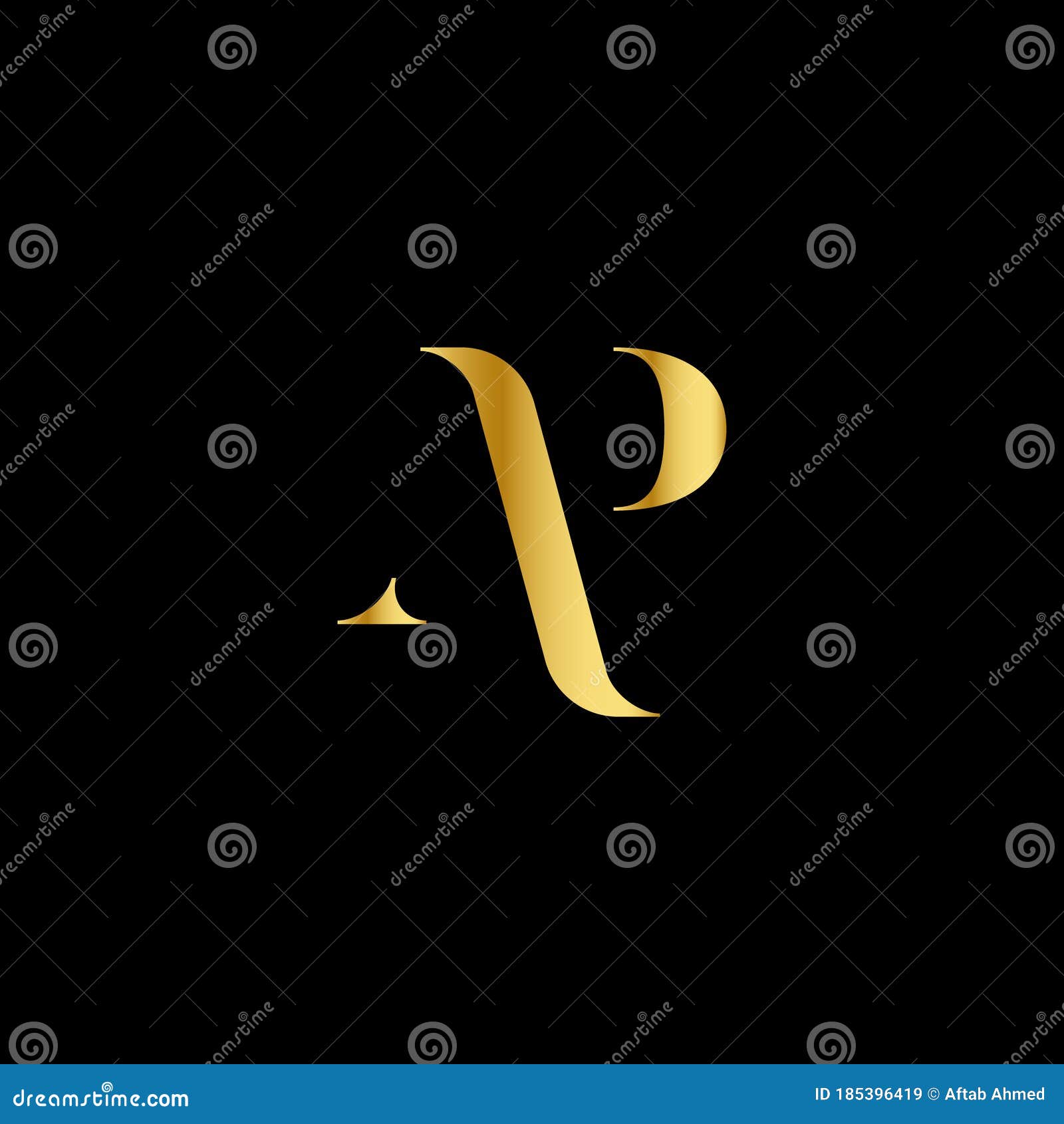 Letter AP Logo Design Template Elements Stock Vector - Illustration of ...