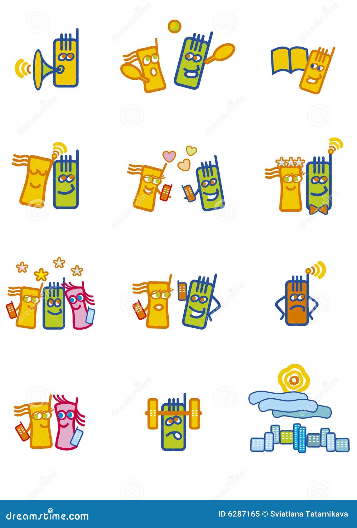 Mobile life stock vector. Illustration of games, community - 6287165
