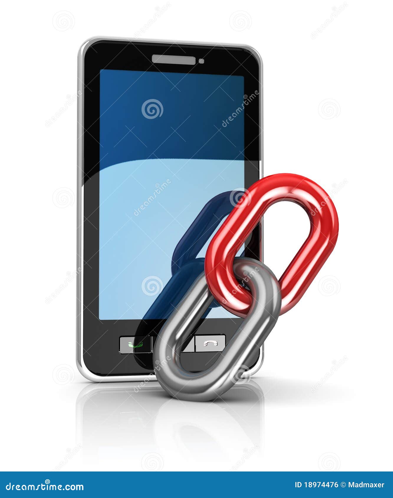 Mobile link stock illustration. Illustration of mobile - 18974476
