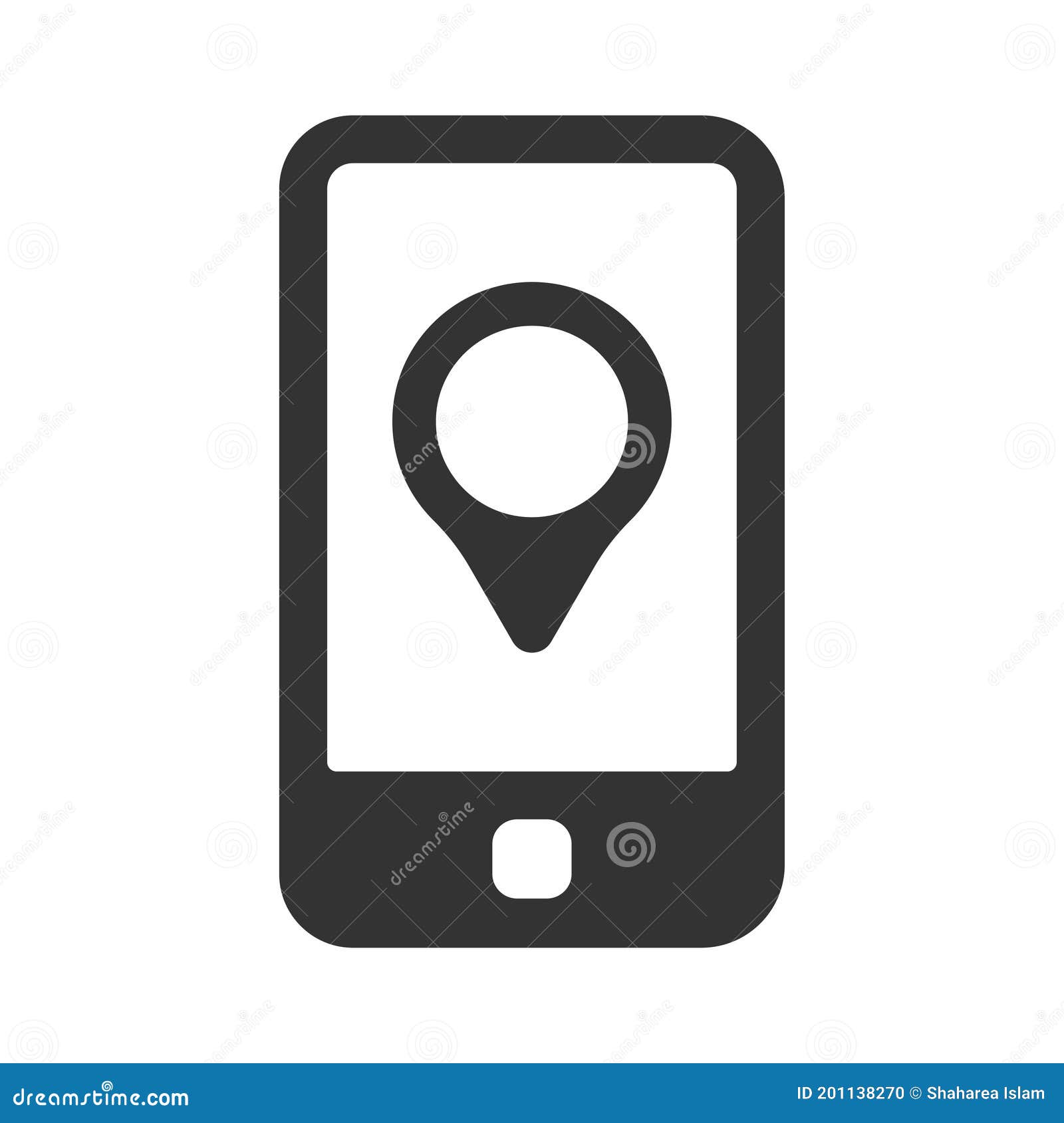 Mobile location icon stock vector. Illustration of place - 201138270
